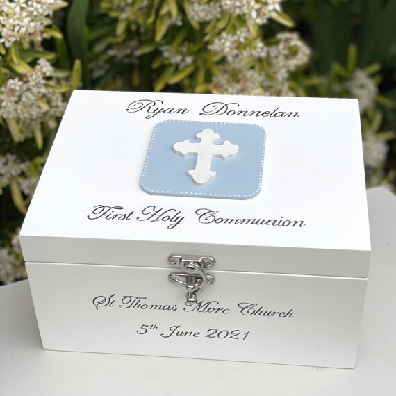 Boys Personalised First Holy Communion Keepsake Box Communion | Etsy