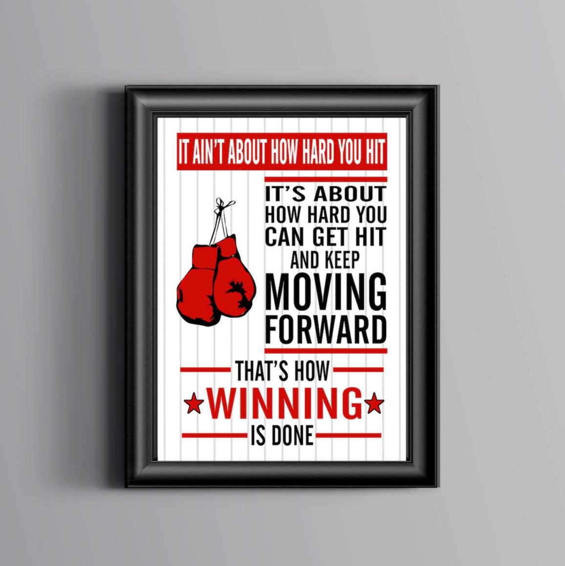 Rocky Balboa Boxing Quote Poster - Etsy