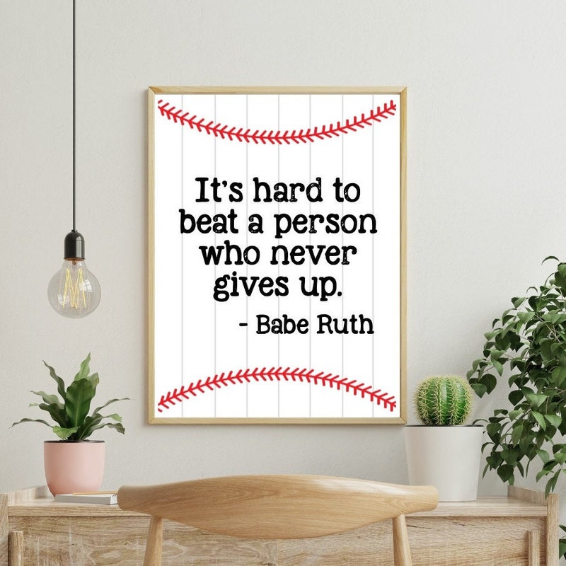 Babe Ruth Quote - Etsy