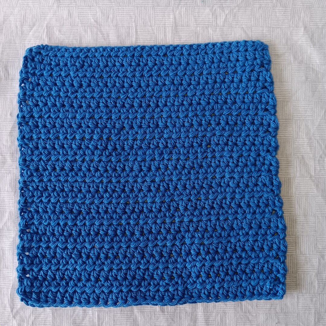 Dishcloth Crochet Cotton Dish Rag Washcloth Blue - Etsy