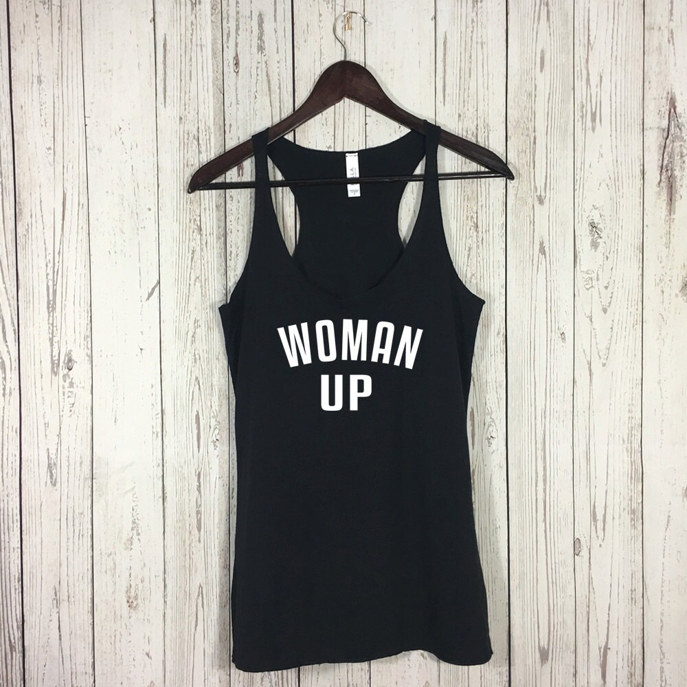 Woman up Tank Top, Woman Up, Woman up Shirt, Fitness Shirt, Workout ...