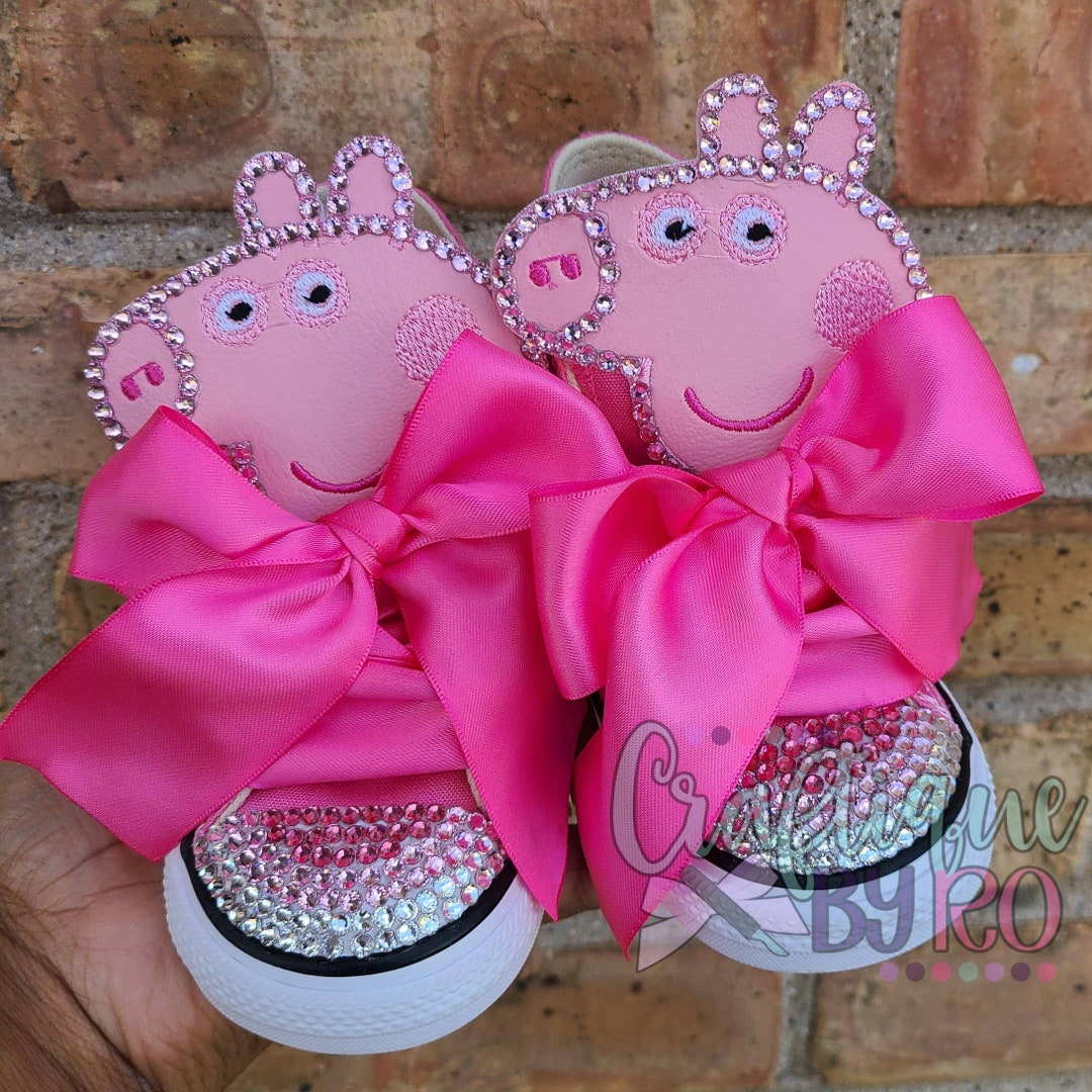 Pig Birthday Bling Shoes Birthday Outfit Custom Shoes Animal Bling ...