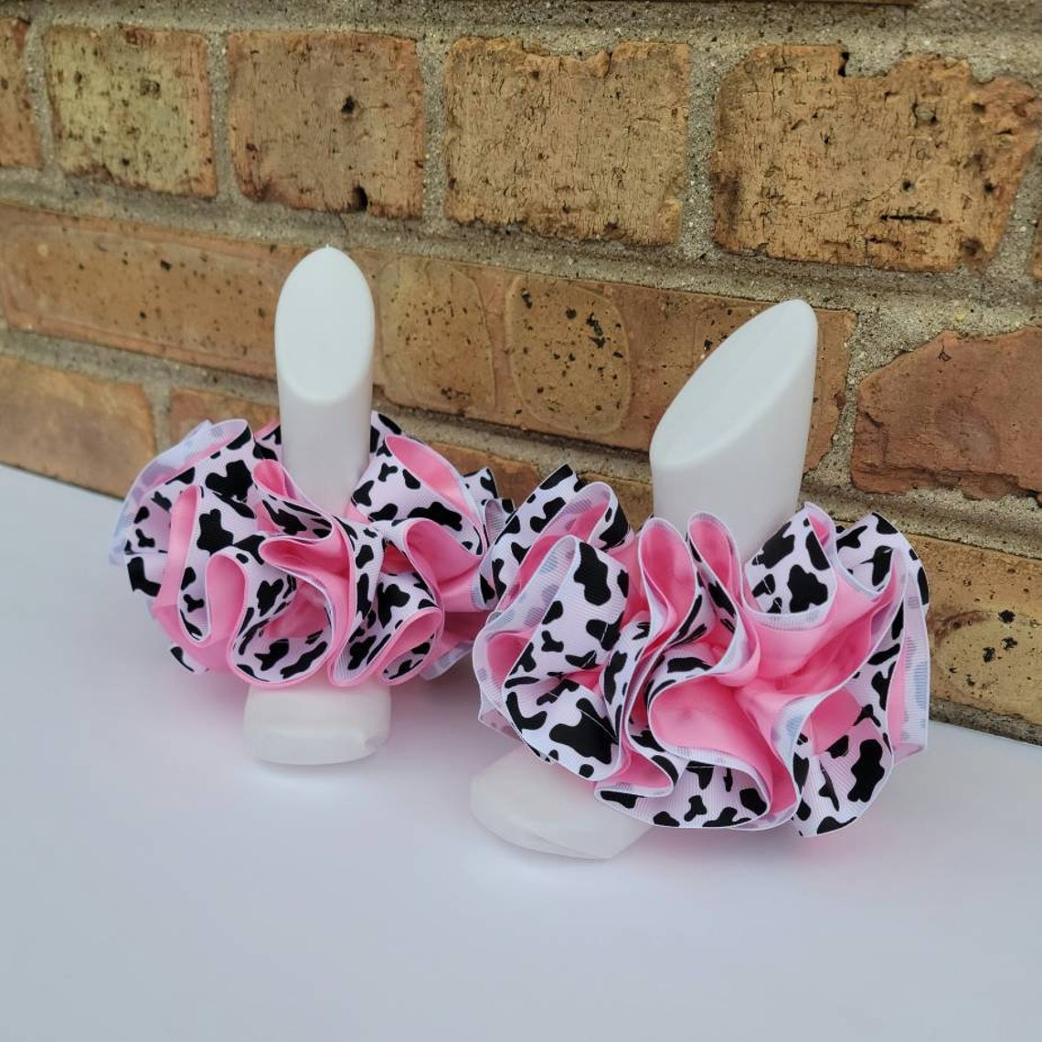 COW Print Anklets - Cow Ribbon Tutu Anklets - Cow Socks -ruffled ...