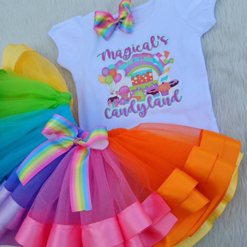 Candyland Birthday Outfit Pastel Rainbow Birthday Outfit - Etsy