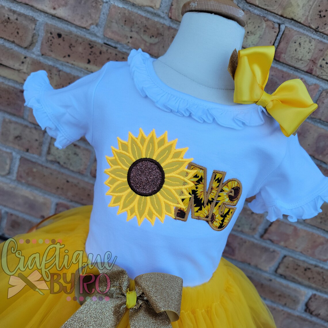 Sun Flower Tutu Set - Baby 1st Tutu Set - One Birthday Tutu - Sunflower ...