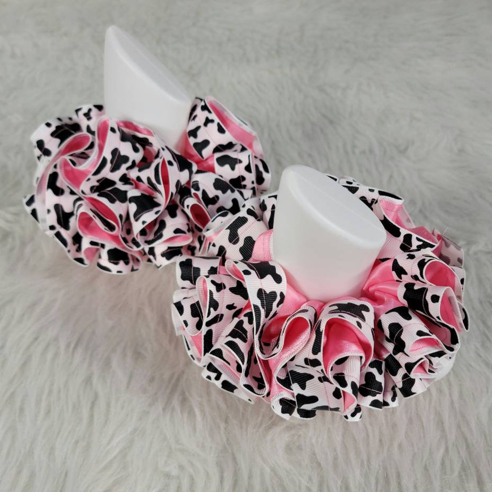 COW Print Anklets - Cow Ribbon Tutu Anklets - Cow Socks -ruffled ...