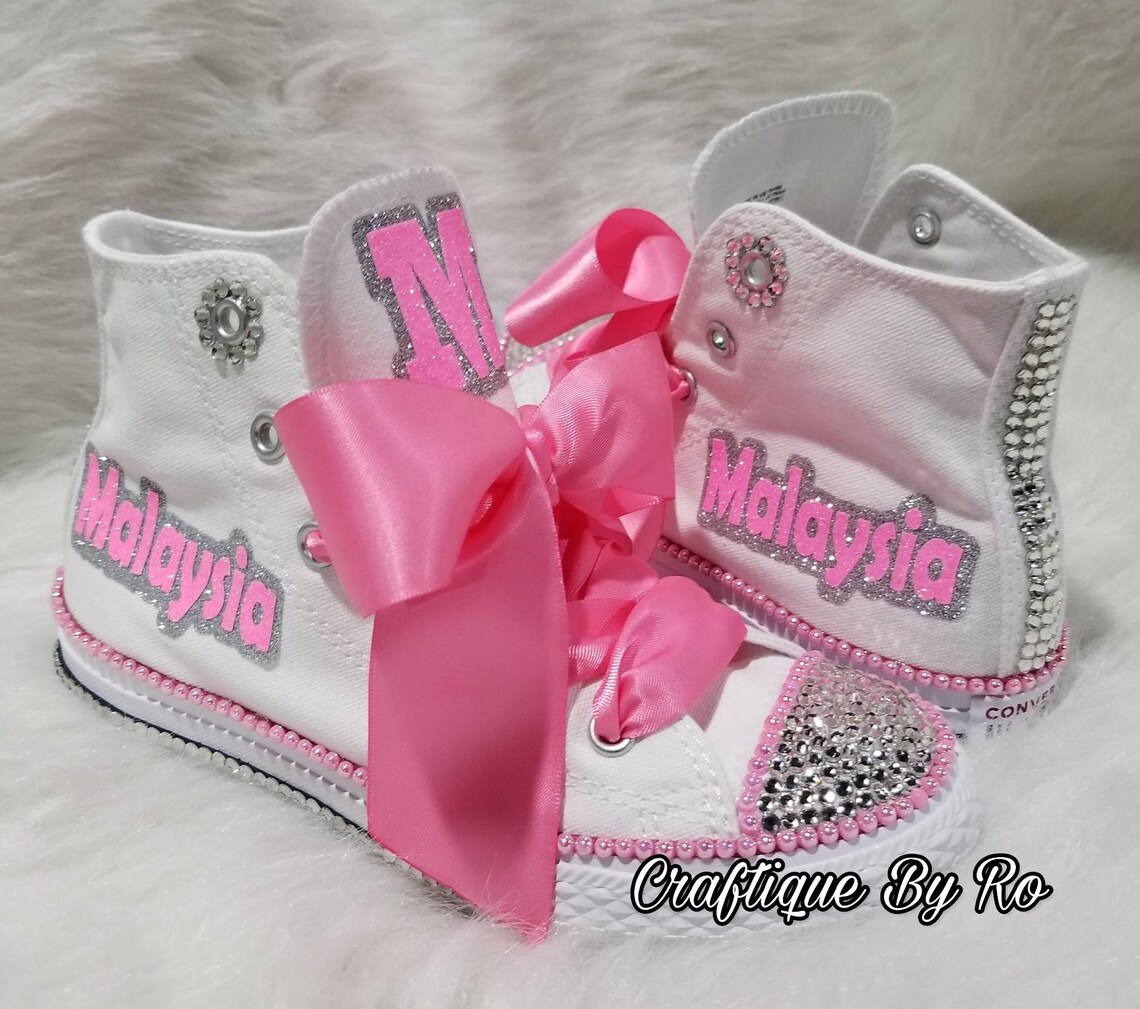 Bling Shoes - Birthday Outfit - Custom Shoes - Pink Shoes - Etsy