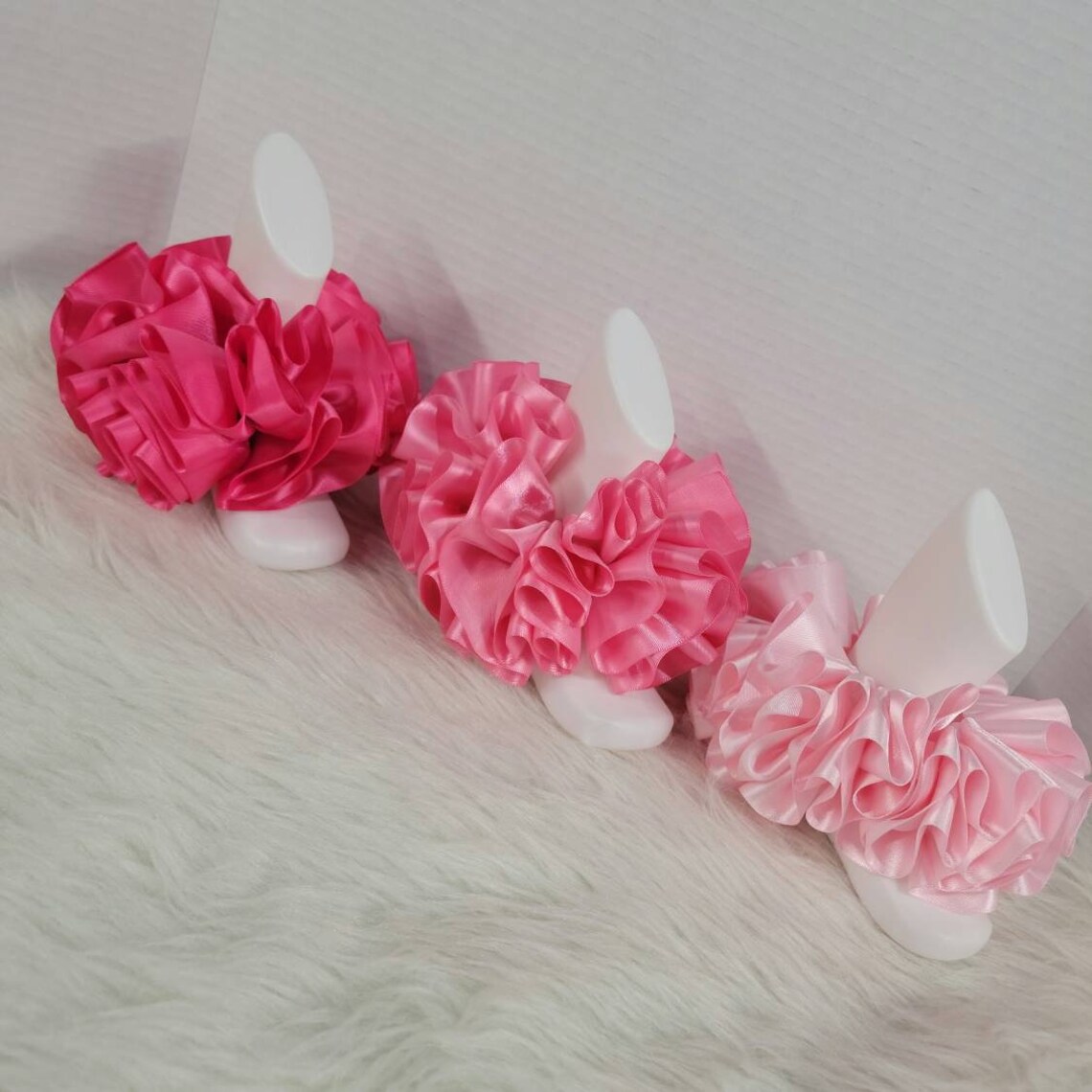 Ruffle Anklets -pink Ribbon Tutu Anklets - Tutu Socks -ruffled Anklets ...