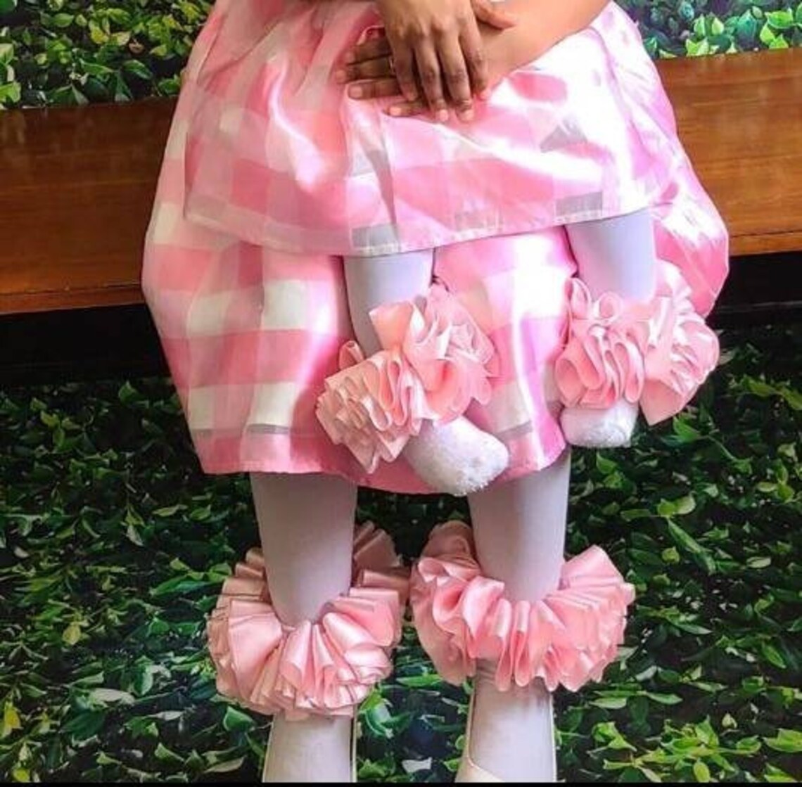 Ruffle Anklets -pink Ribbon Tutu Anklets - Tutu Socks -ruffled Anklets ...