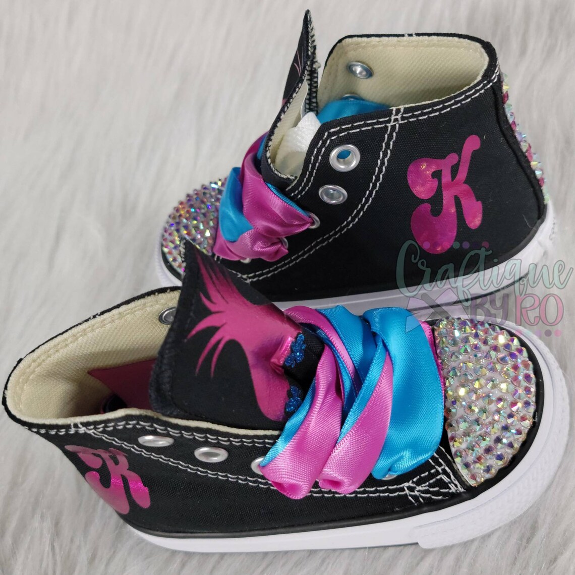 Troll Bling Shoes Birthday Outfit Custom Shoes Pink - Etsy