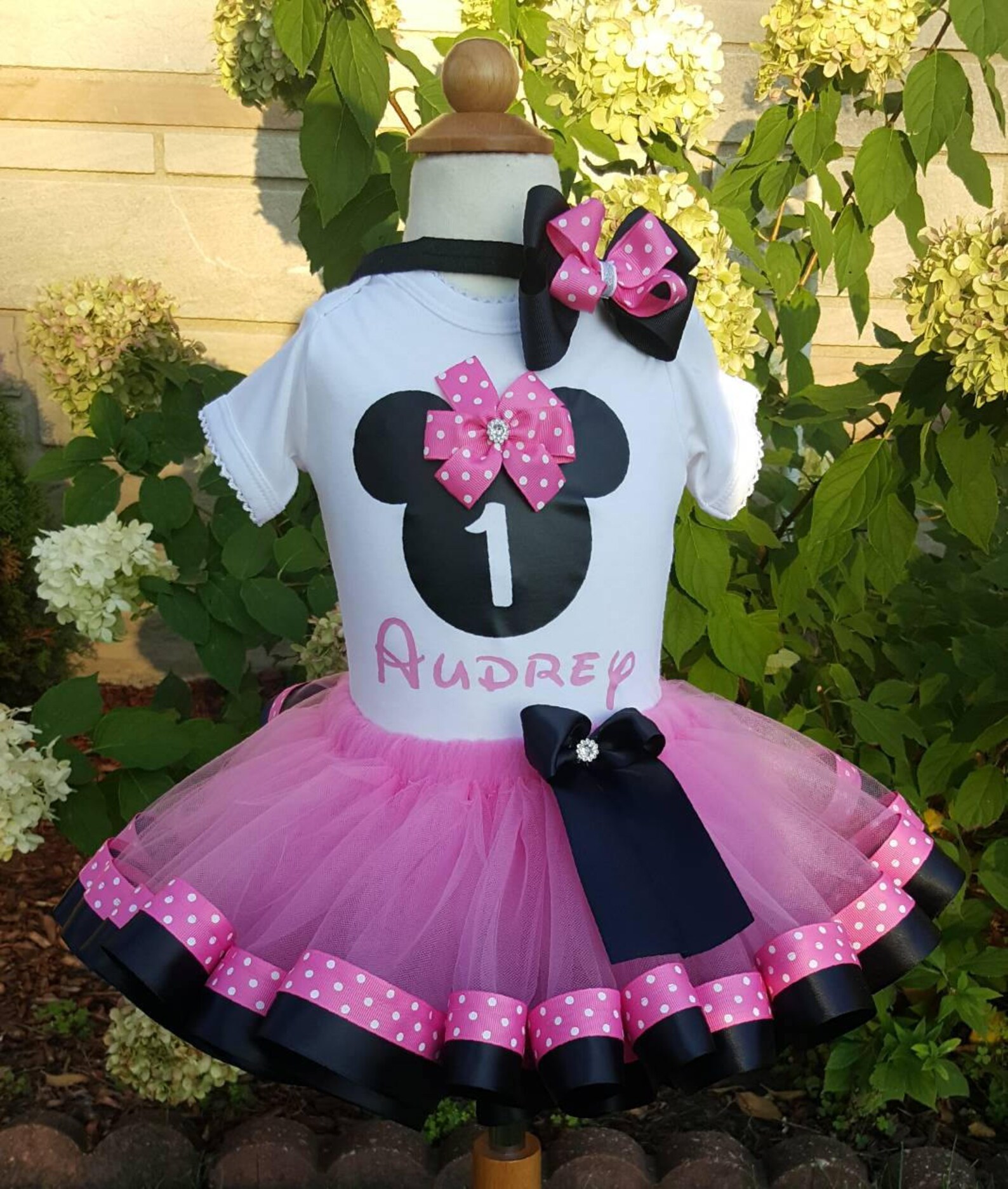 Pink Minnie Tutu Set Mouse Theme Tutu Set Minnie Ribbon - Etsy