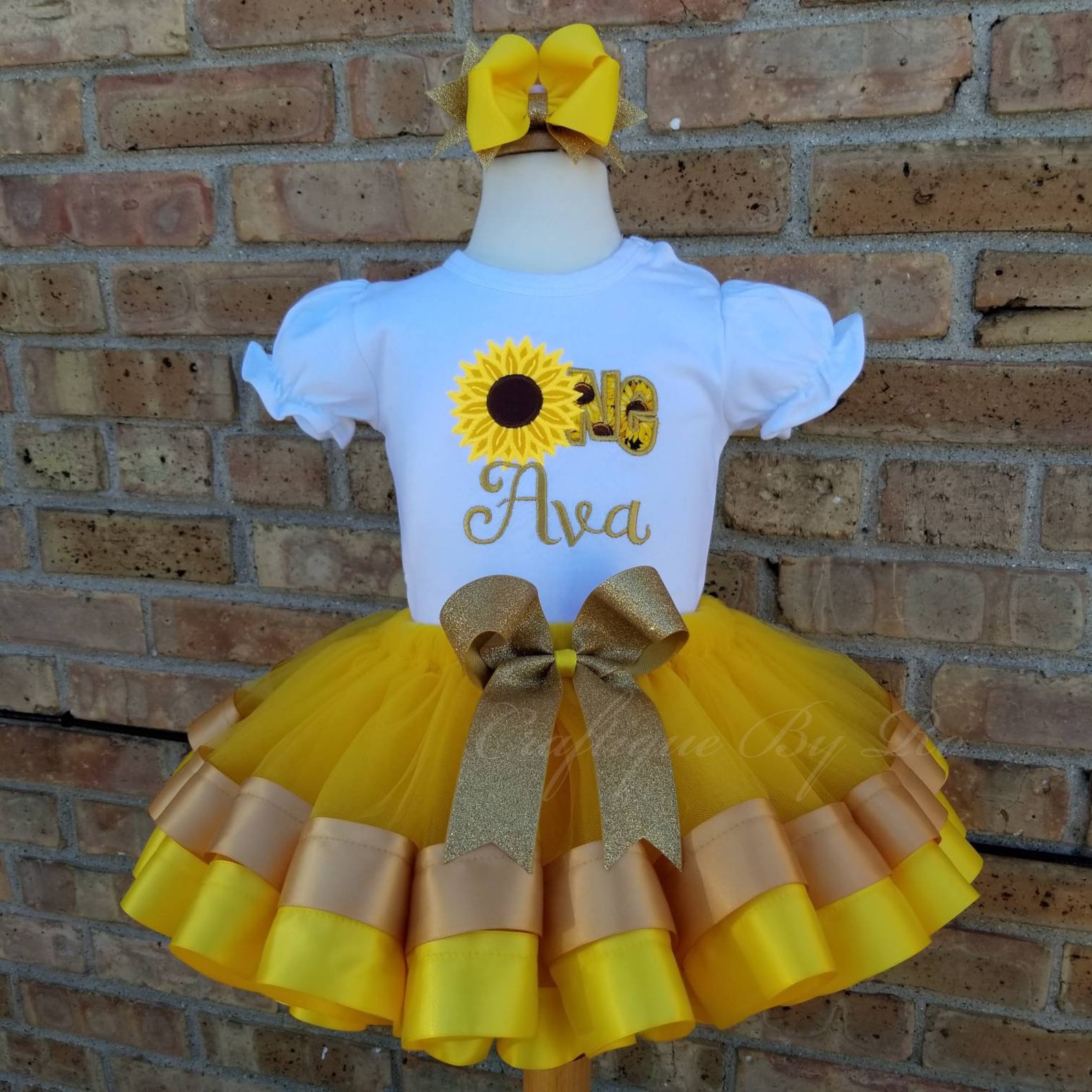 Sun Flower Tutu Set Baby 1st Tutu Set One Birthday Tutu - Etsy
