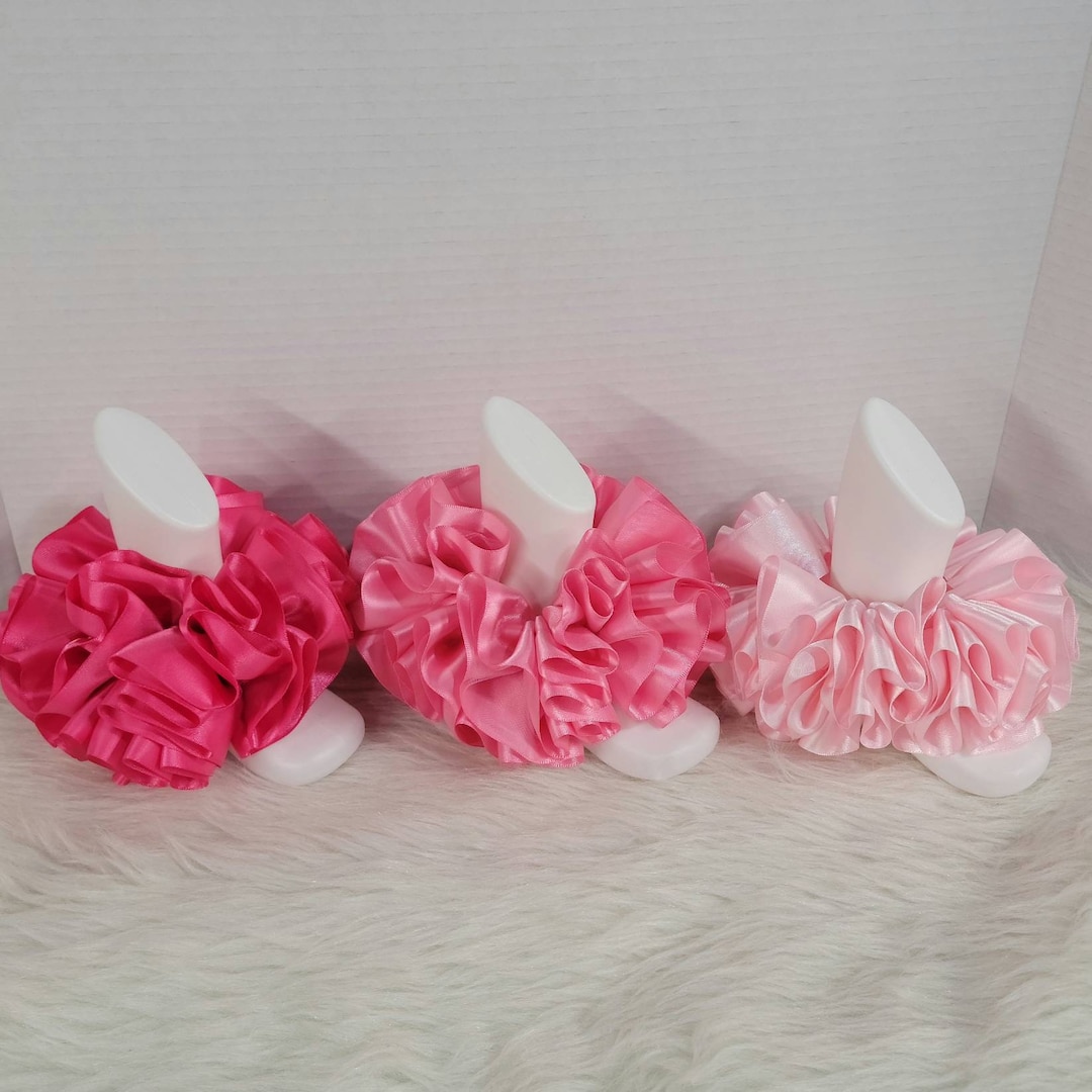Ruffle Anklets -pink Ribbon Tutu Anklets - Tutu Socks -ruffled Anklets ...