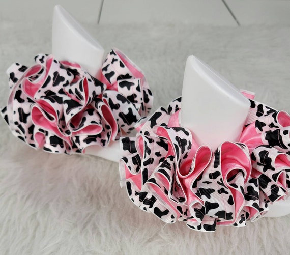 COW Print Anklets Cow Ribbon Tutu Anklets Cow Socks - Etsy
