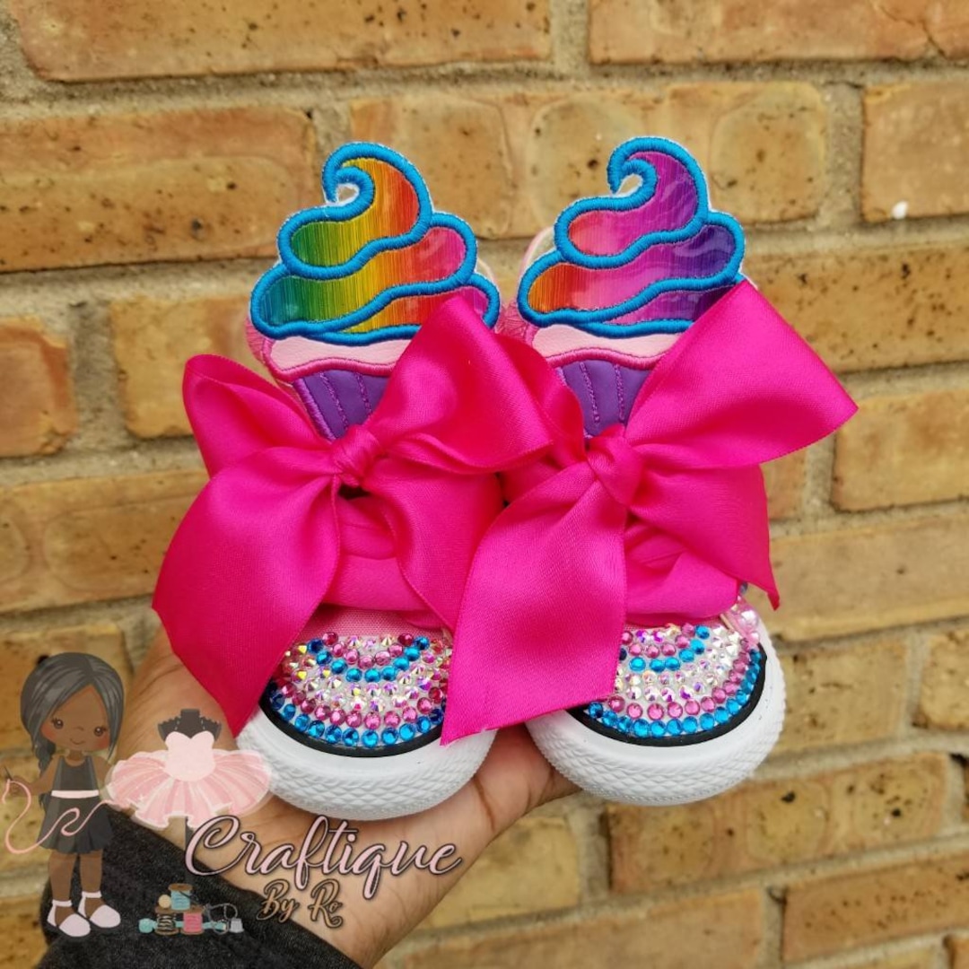 Birthday Bling Shoes - Pink and Turquoise Birthday Outfit - Custom ...