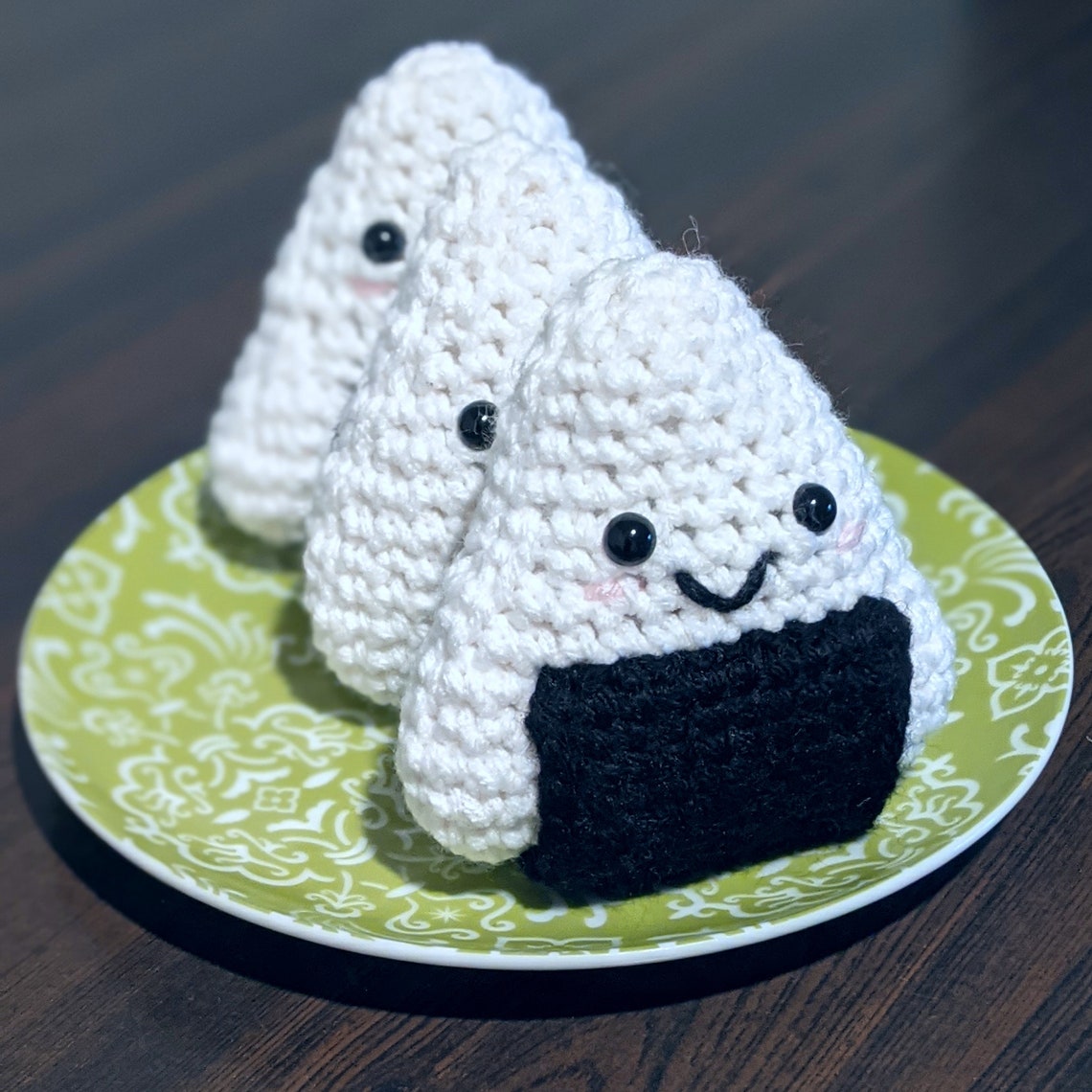 Rice Ball Onigiri Amigurumi Soft Crochet Toy Food Plush | Etsy