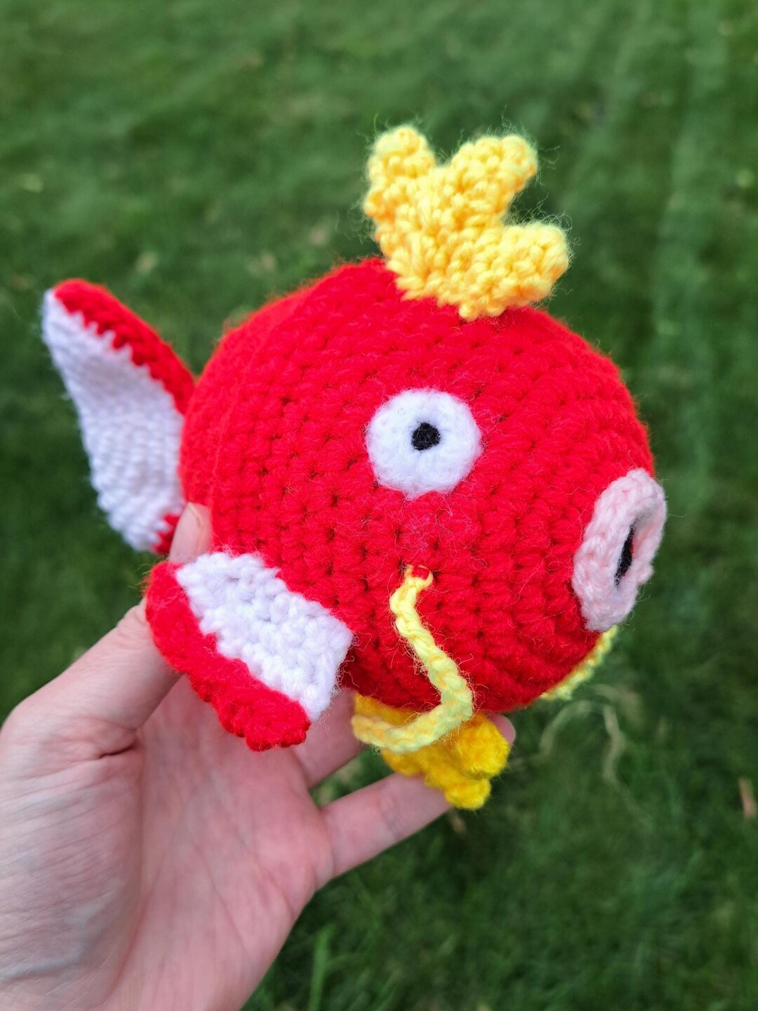 Derpy Fish Crochet Plush | Video Game-inspired Doll | Handmade Water ...