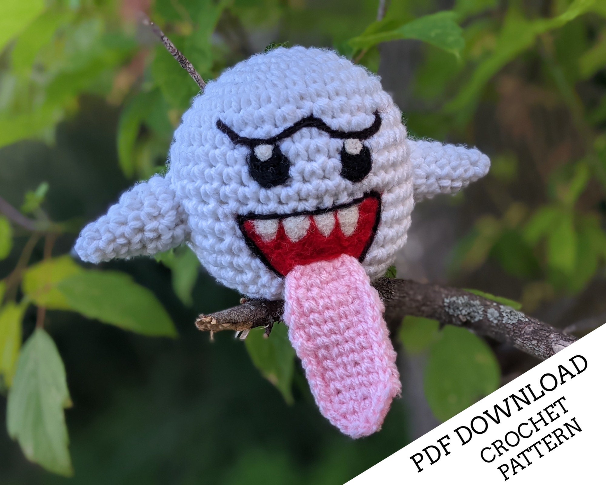 Crochet Pattern Gamer Ghost PDF Download Skill Level | Etsy