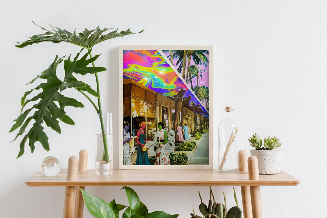 Milky Way Mall (collage Art, Trippy Art, Vintage Art, Surreal Wall Art ...
