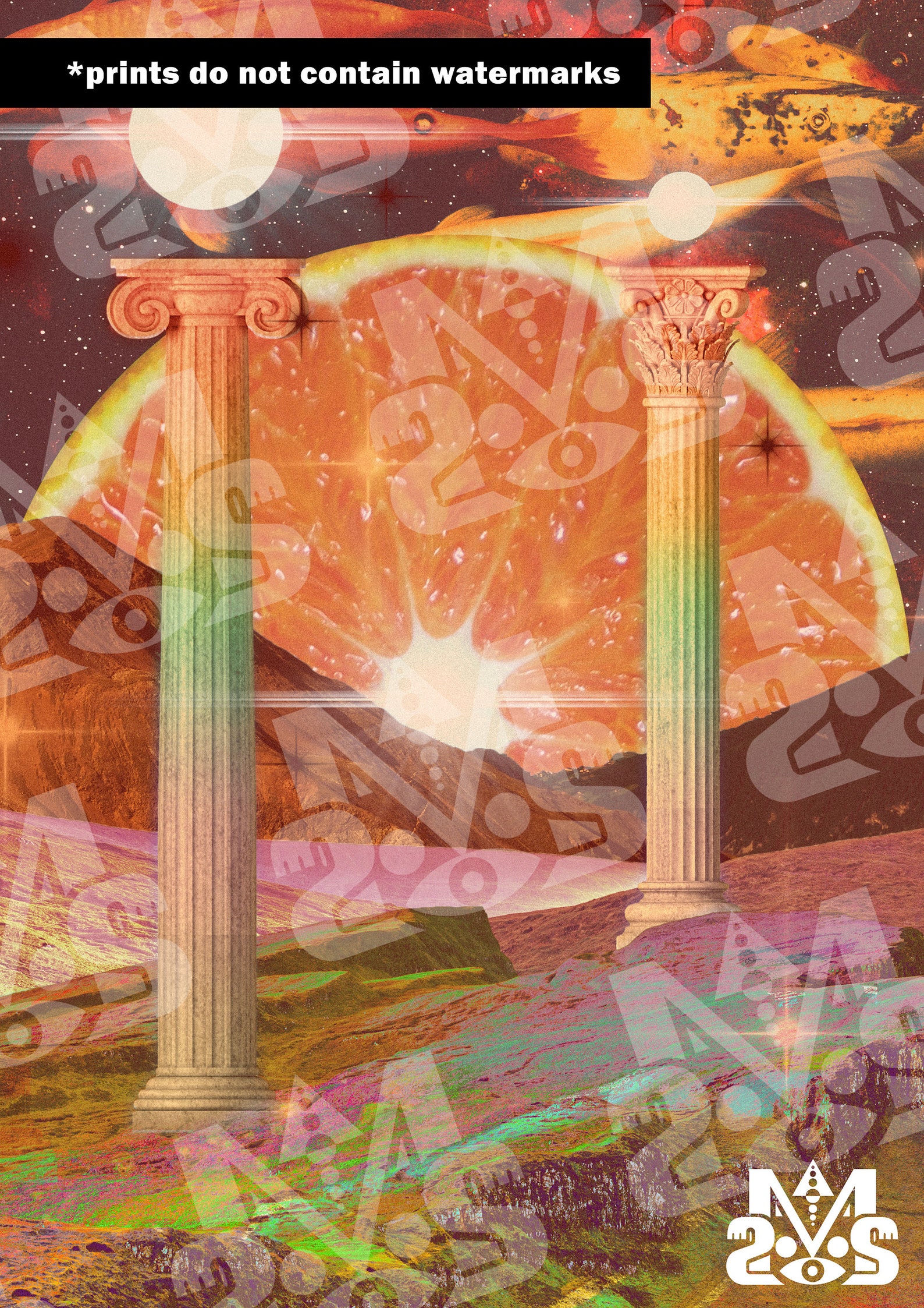 Slice of Heaven (collage Art, Trippy Art, Cosmic Art, Surreal Wall Art ...