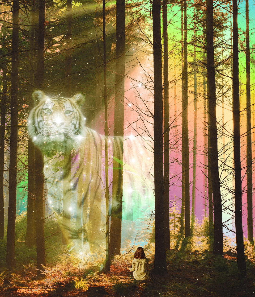 FOREST SPIRIT - Surreal Art Print - Home Decor - Surrealism Print ...