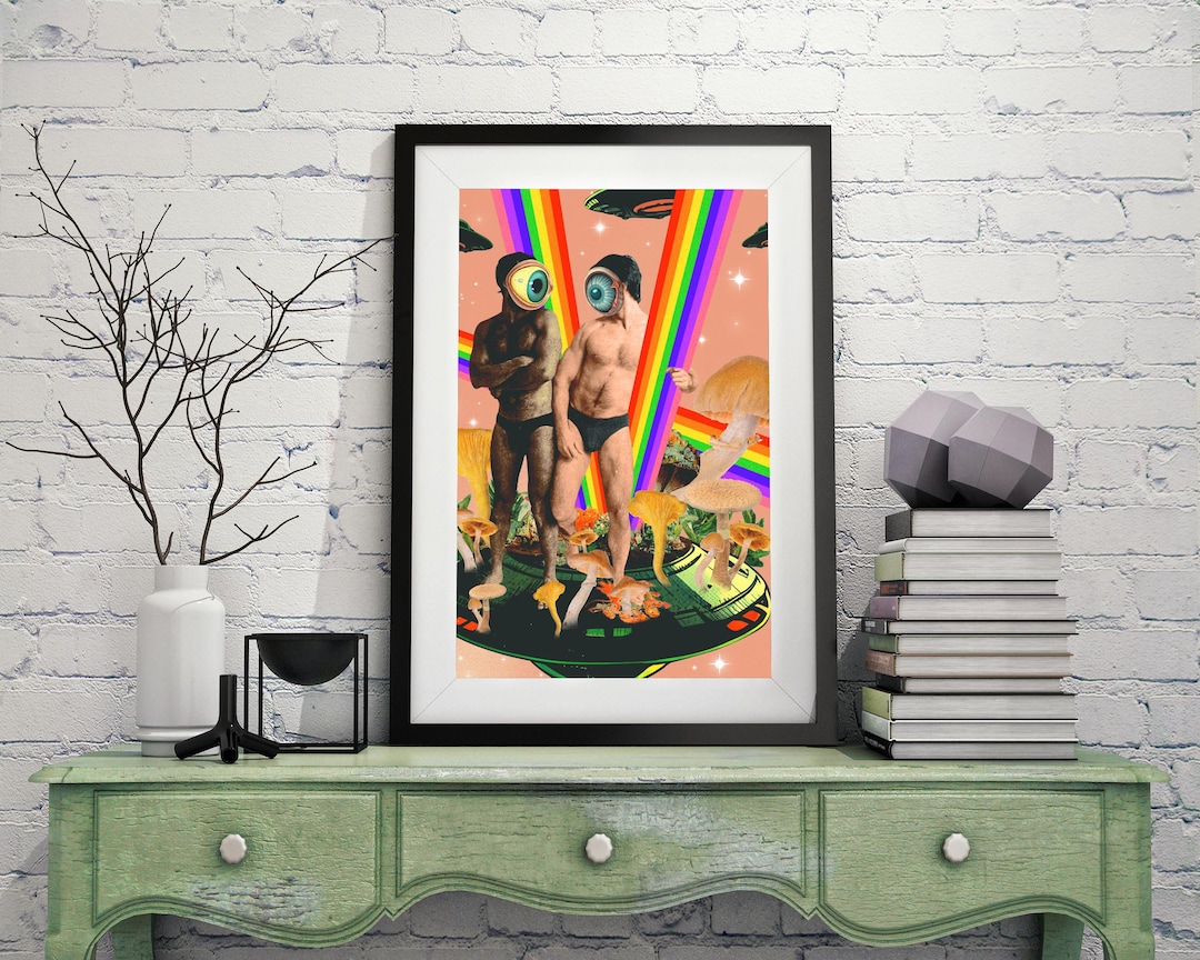 ONE EYED MONSTERS - Surreal Art Print - Home Decor - Surrealism Print ...