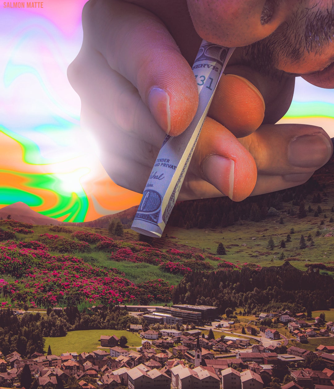 PLEASURE VALLEY - Surreal Art Print - Home Decor - Surrealism Print ...