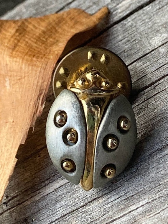 Adorable Vintage Faf Ladybug Lapel Pin Small Lead Fr… Gem