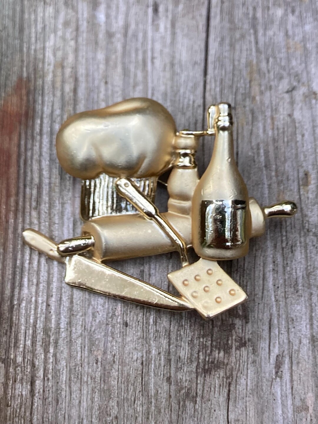 AJC Cooking Inspired Brooch With Chef's Hat, Spatula, Rolling Pin ...