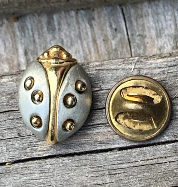Adorable Vintage Faf Ladybug Lapel Pin Small Lead Fr… Gem