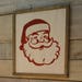 Vintage Santa Face Wooden Rustic Sign With Frame 12x | Etsy