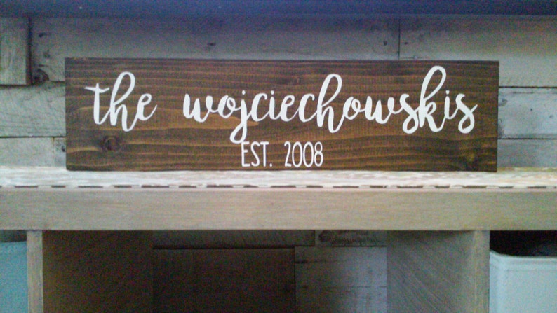 Established Wooden Rustic Family Sign / Wedding / Anniversary/ - Etsy