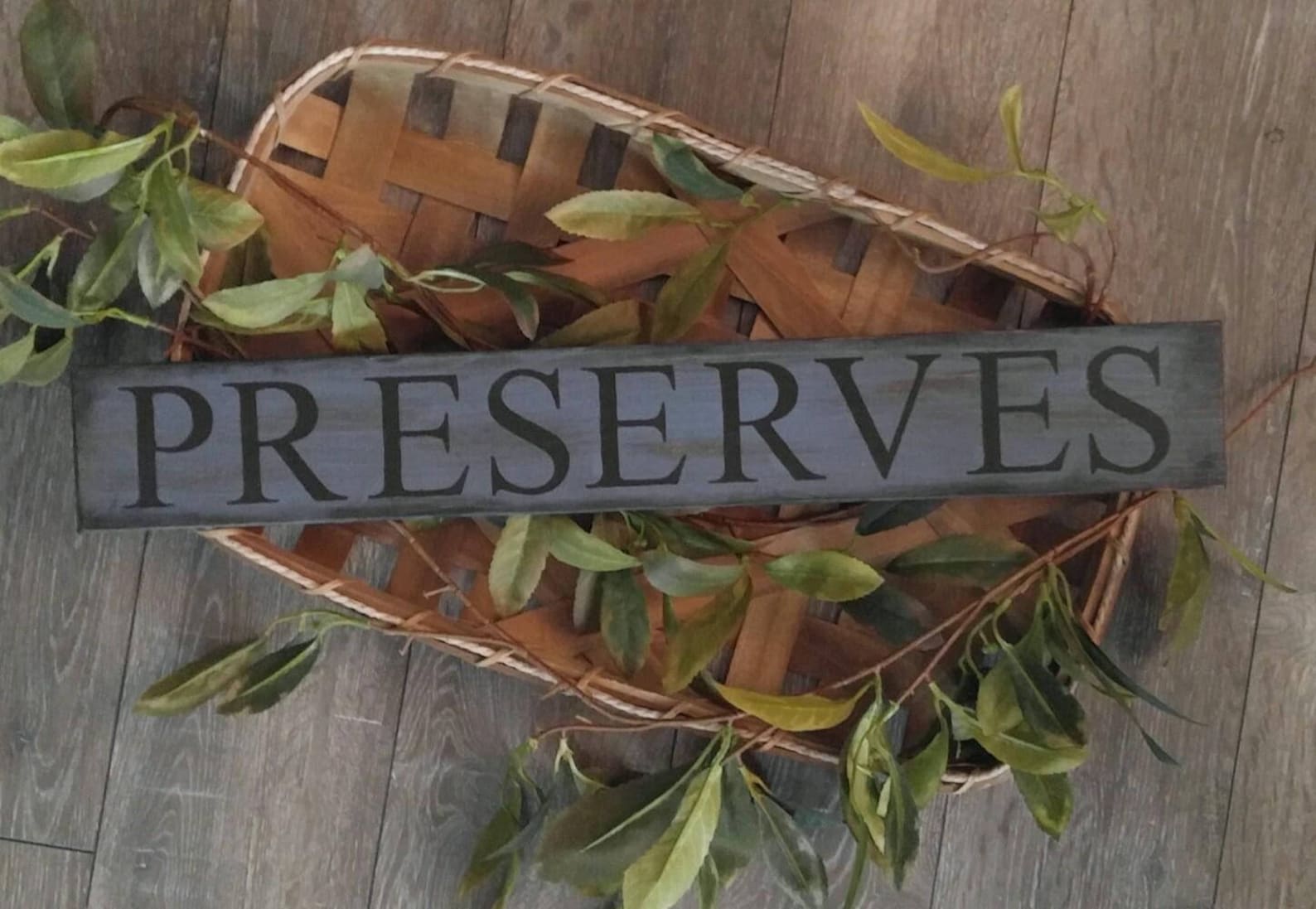 PRESERVES Wooden Rustic Plague Sign / Grocery / Closet / Pantry Sign ...