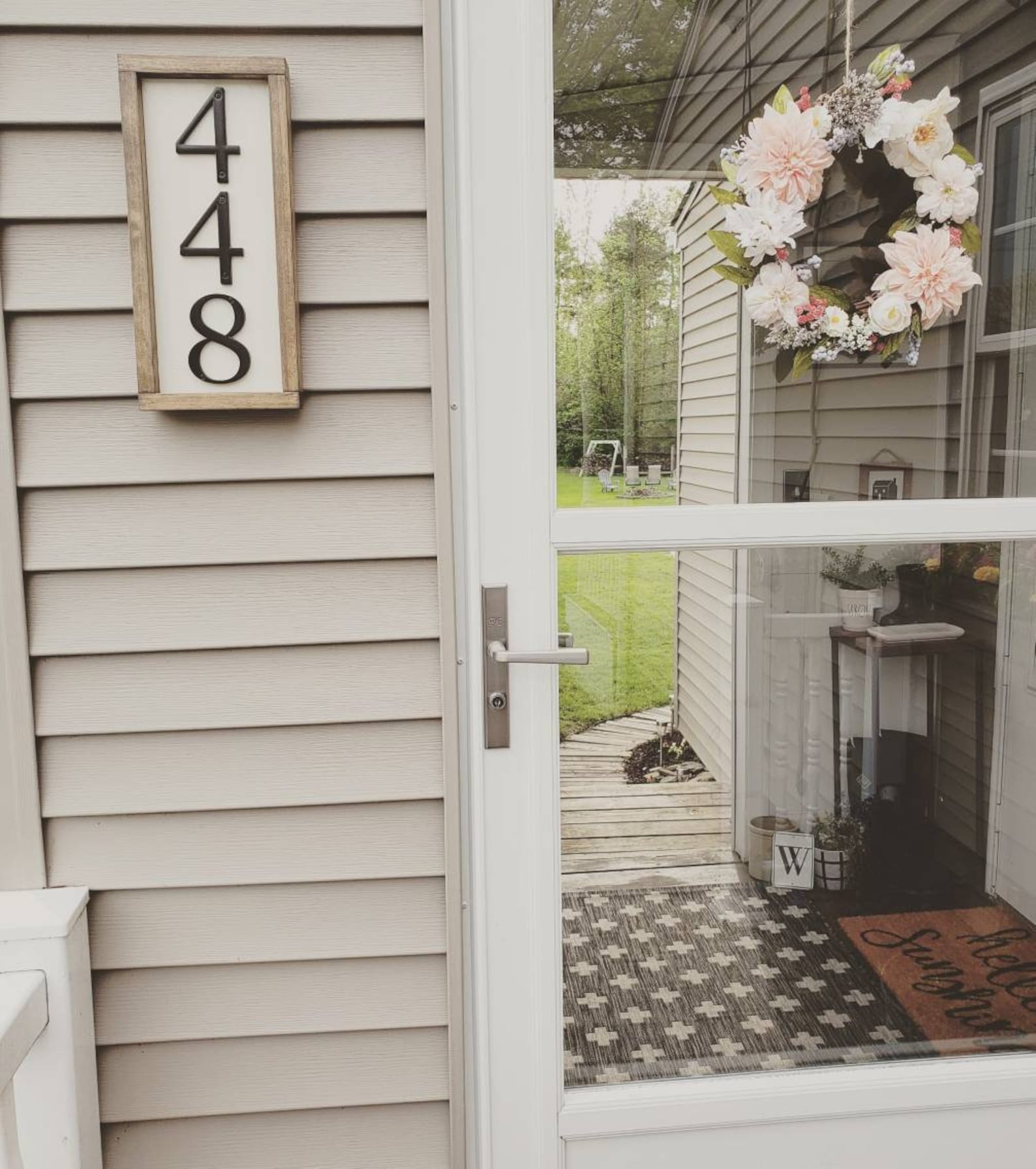 House Address Number Wood Sign / CUSTOM / Framed House Street Sign - Etsy