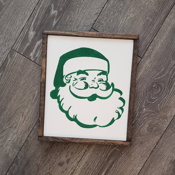 Wooden Santa Face Sign - Etsy