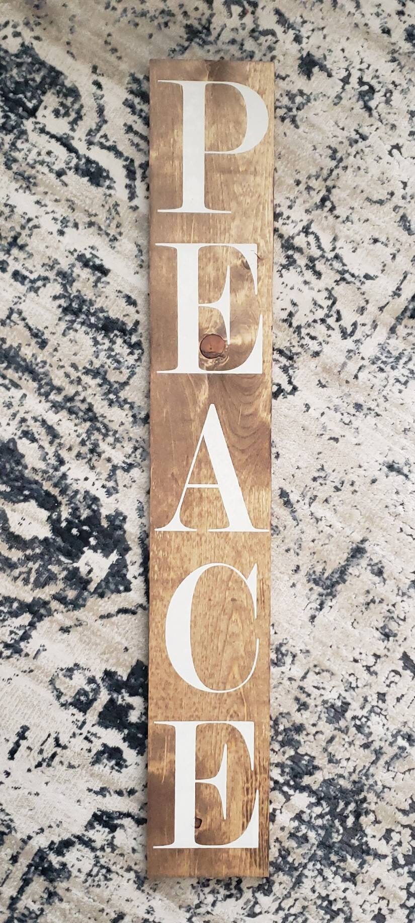 PEACE Wooden Rustic Porch Sign / Christmas / Holidays / | Etsy