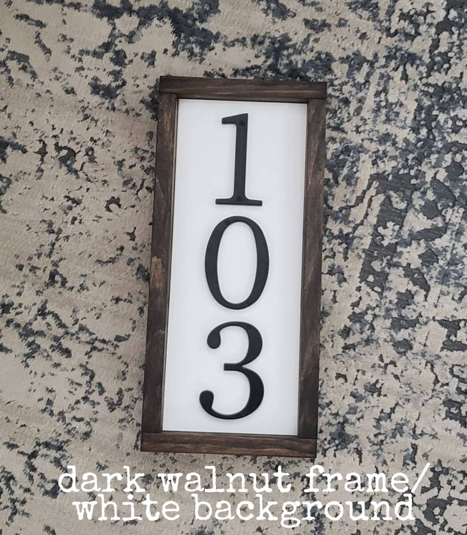 House Address Number Wood Sign / CUSTOM / Framed House Street | Etsy