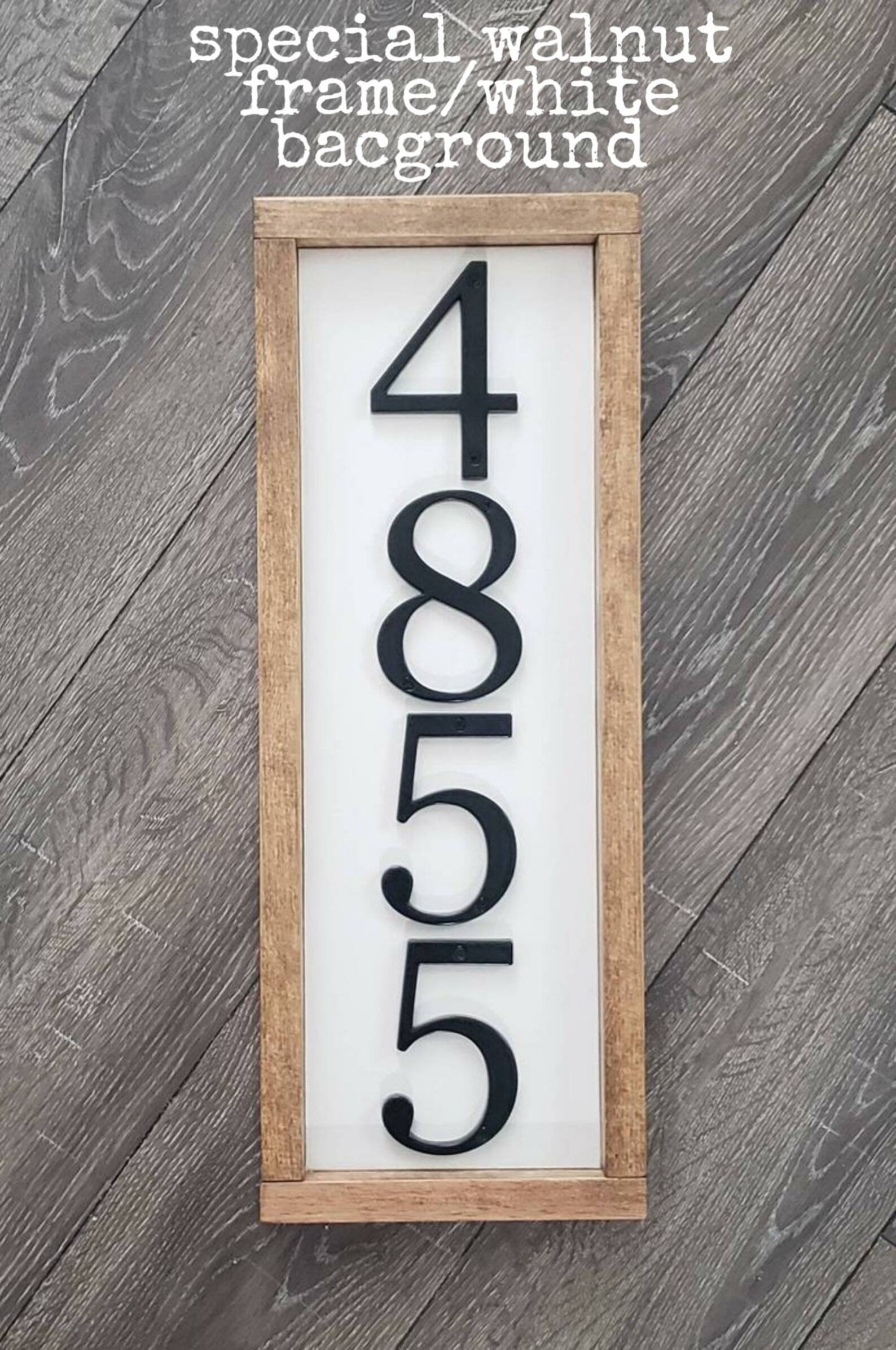 House Address Number Wood Sign / CUSTOM / Framed House Street | Etsy
