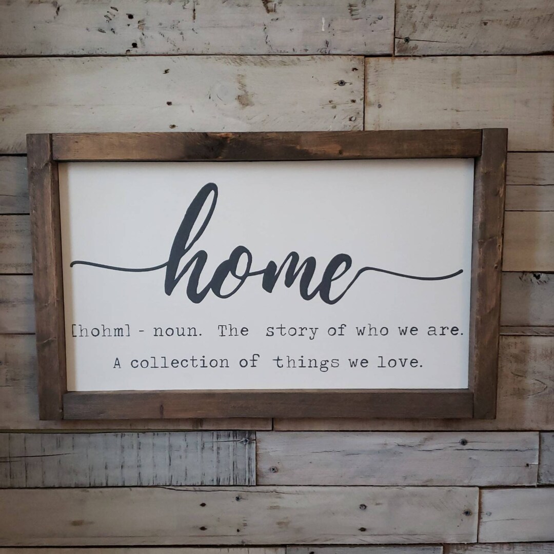 Home Farmhouse Definition Sign / Noun / Wooden Rustic Sign - Etsy