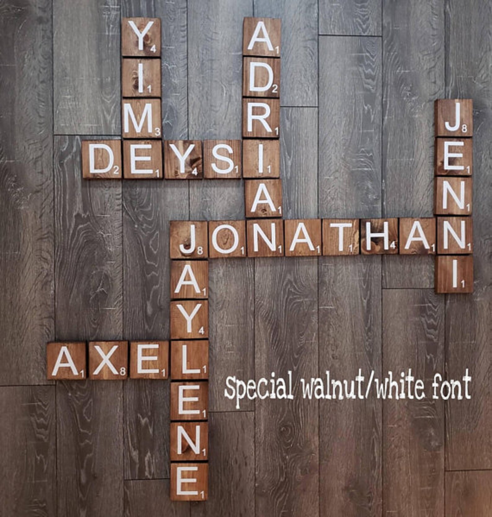 Scrabble Tile Wall Art / Scrabble Tiles / CUSTOM Colors/ | Etsy