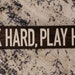 Work Hard Play Hard Wooden Rustic Sign/ Wall Decor 21" X 4" - Etsy