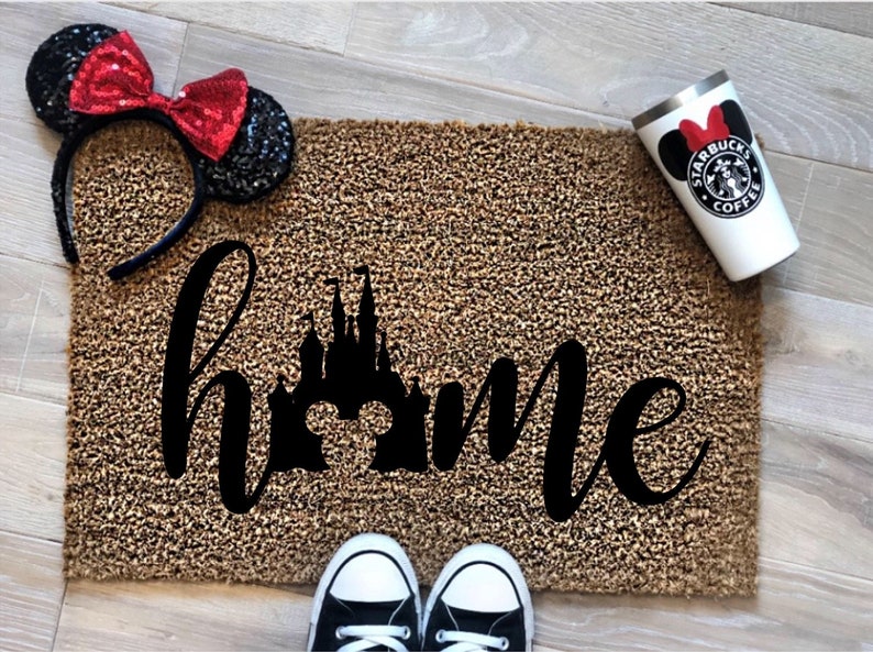 Disney Doormat / Disney Welcome Mat / Disney Home Decor | Etsy