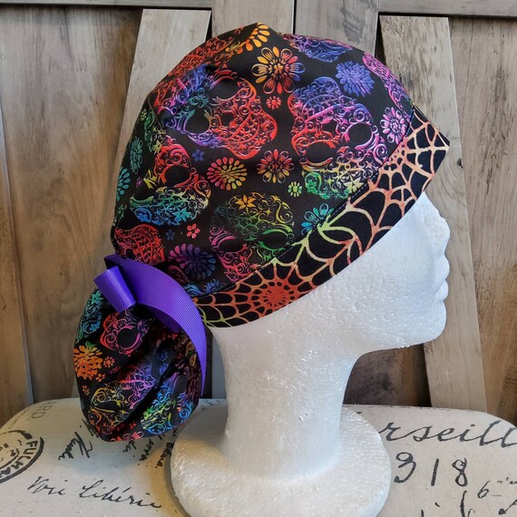 Ombre Skull Halloween Caps - Etsy