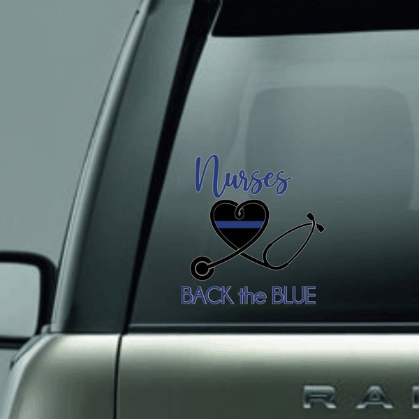Back the Blue Car Decal - Etsy