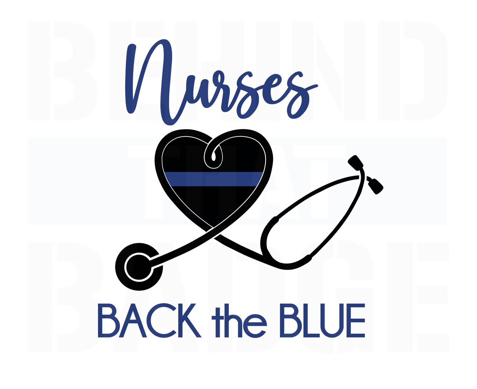 Nurses Back the Blue Car Decal Support Police Car Decal - Etsy
