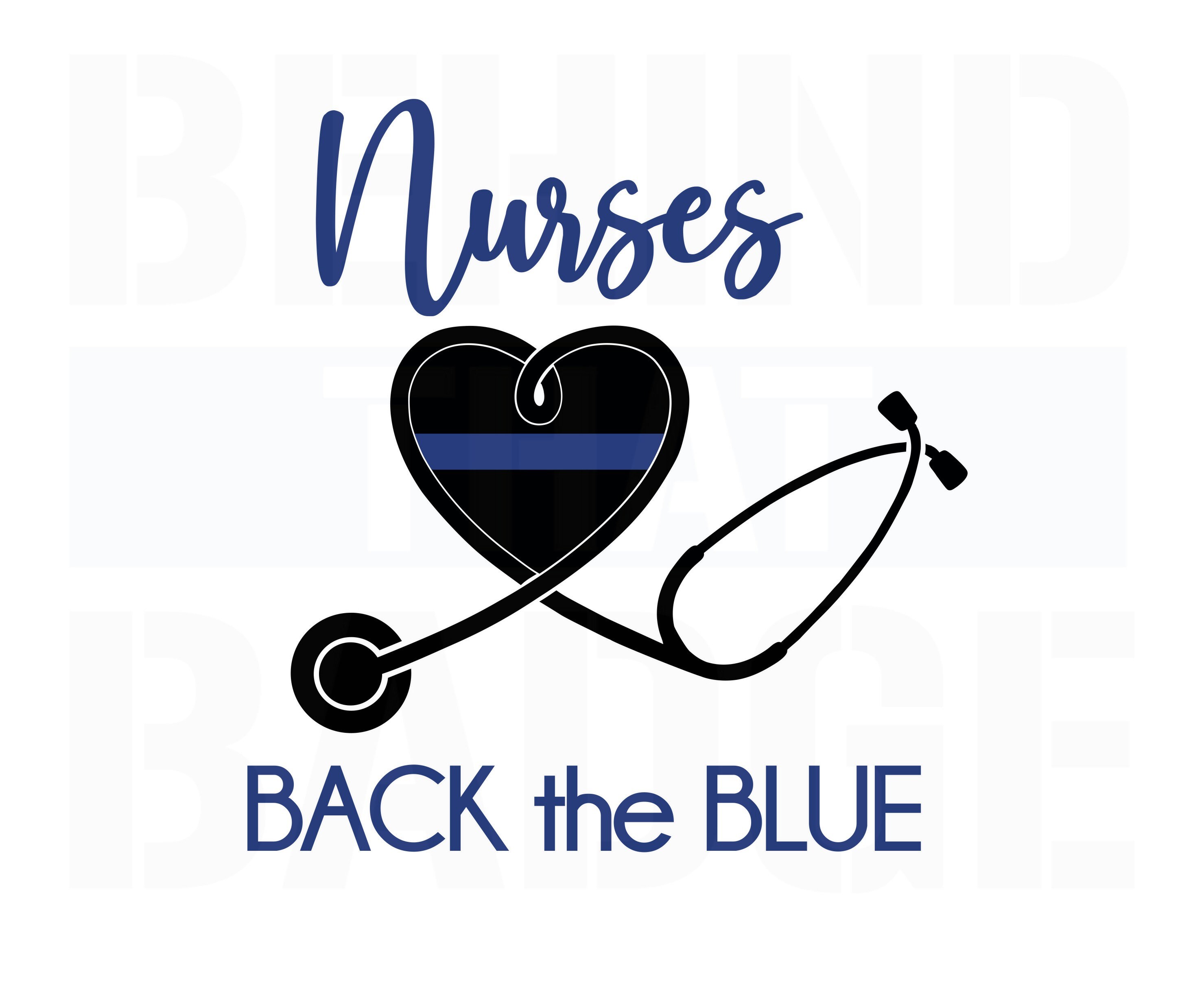 Nurses Back the Blue Car Decal Support Police Car Decal - Etsy