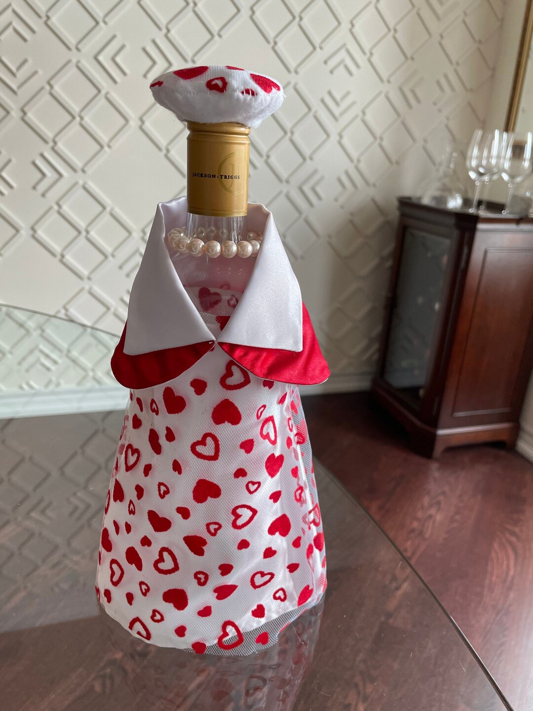 Red and White Wine Bottle Cover - Etsy