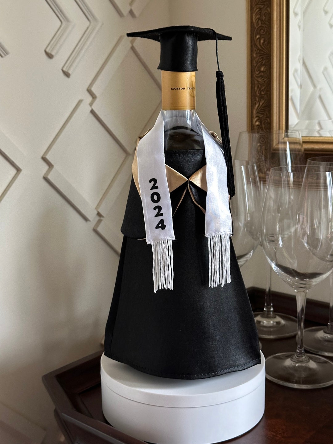 Personalized Class of 2024 Graduate Wine Bottle Cover, Customizable ...