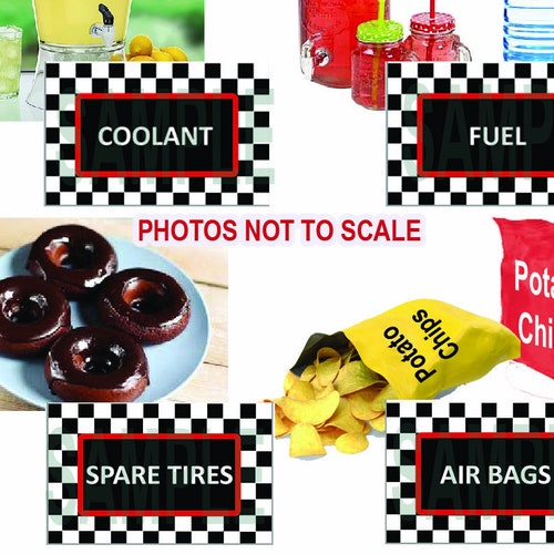 Race Car Food Labels Racing Birthday Party Party Supplies | Etsy