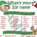 What's your Elf name 8 x 10 . printable | Etsy